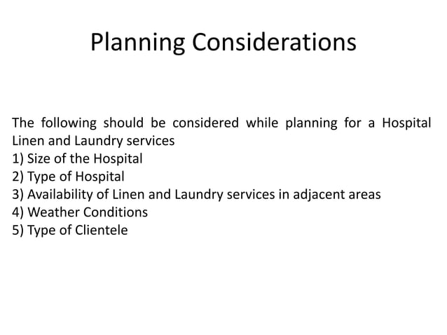 Hospital Linen and Laundry Services | PPTX
