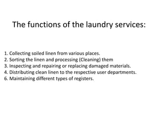 Hospital Linen and Laundry Services | PPTX