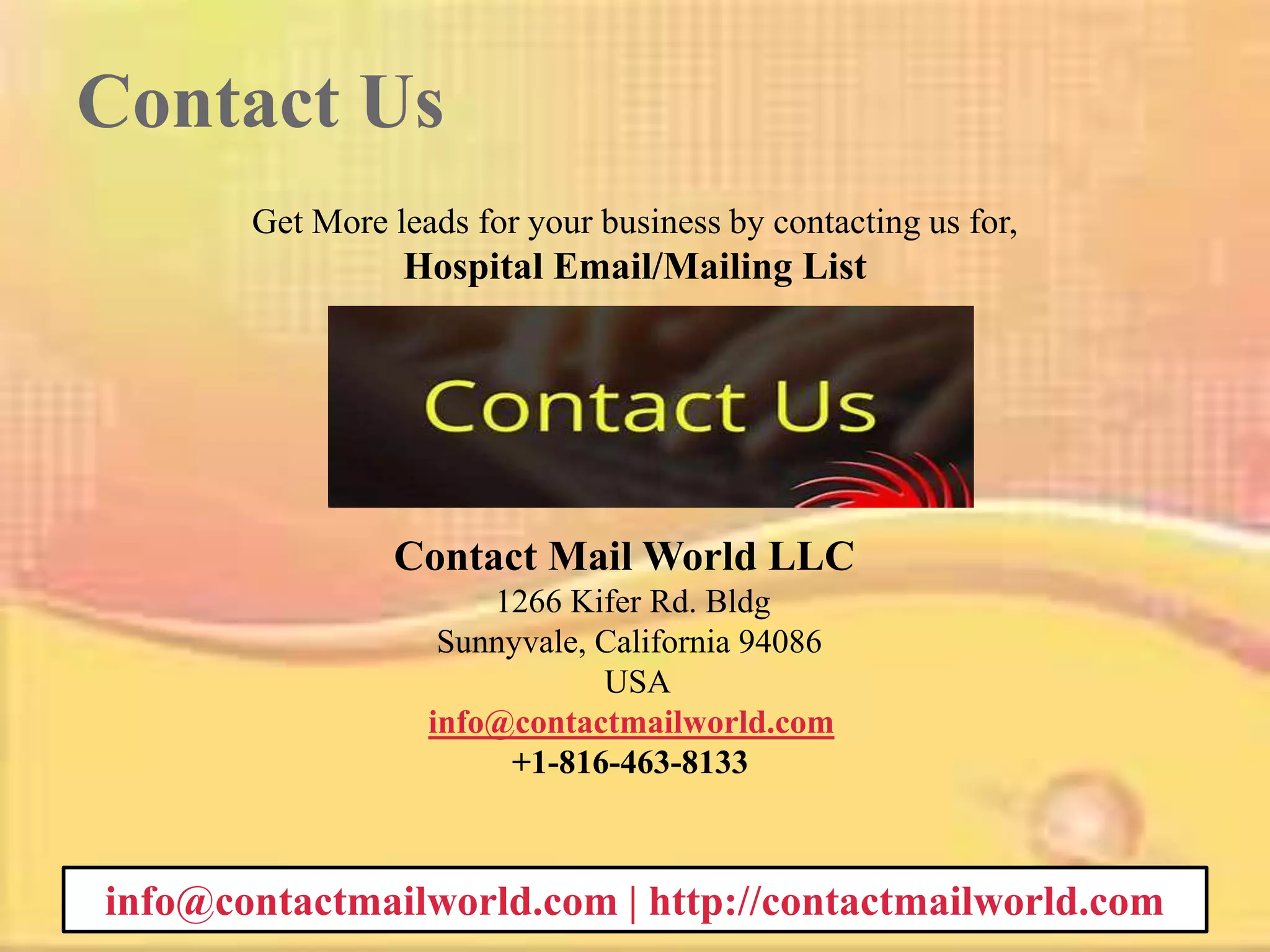 Hospital mailing list | PPTX