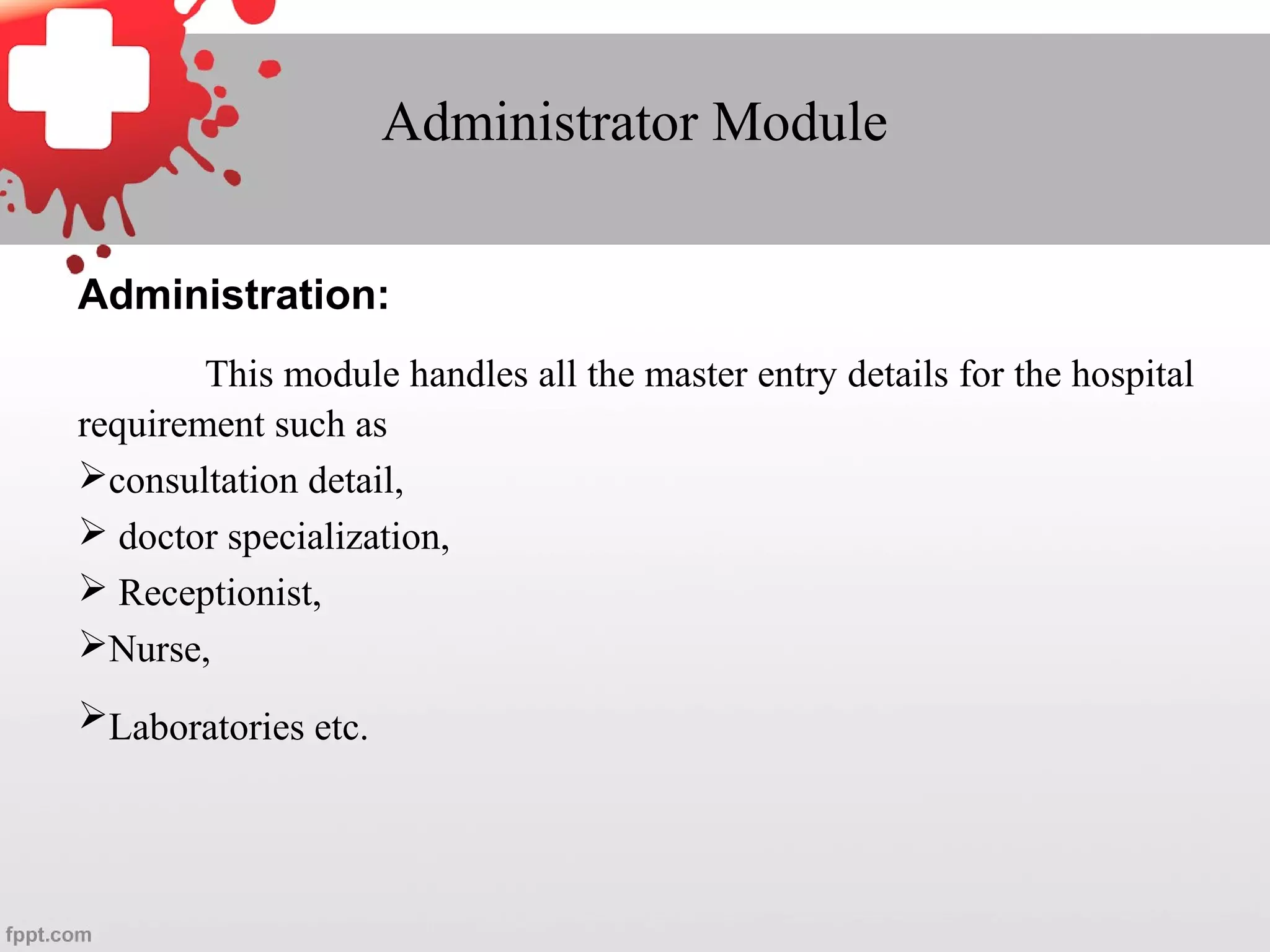Hospital management final report presentation | PPT