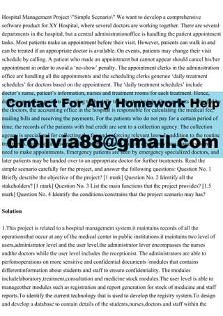 Hospital Management Project Simple Scenario We want to develop a.pdf