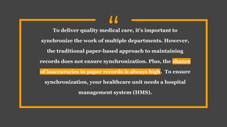 Hospital Management Software Development | PPT
