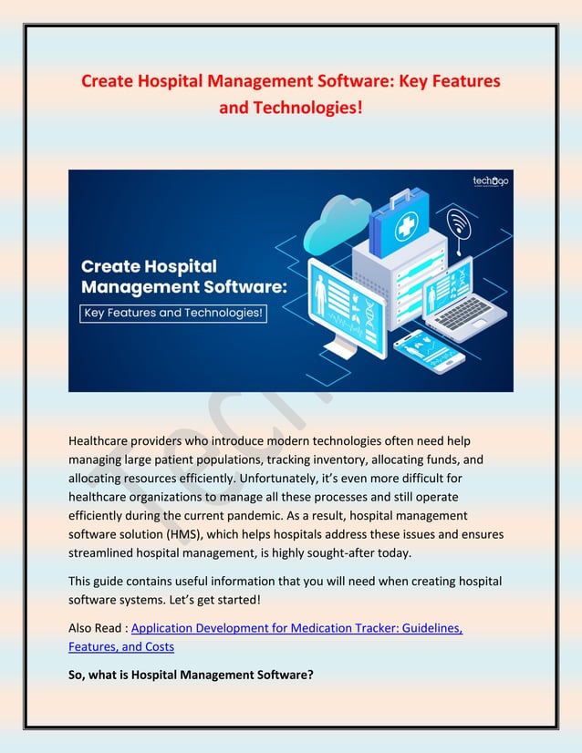 Hospital management software development. | PDF | Operating Systems | Computer Software and ...