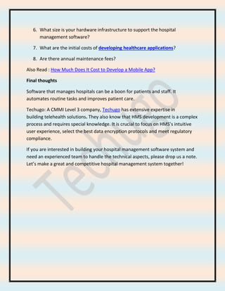 Hospital management software development. | PDF | Operating Systems ...