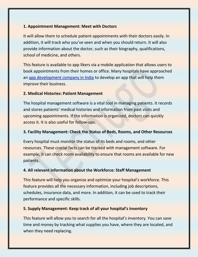 Hospital management software development. | PDF | Operating Systems ...