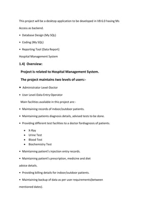 Hospital management system | DOCX