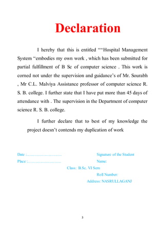 Hospital management system | DOCX