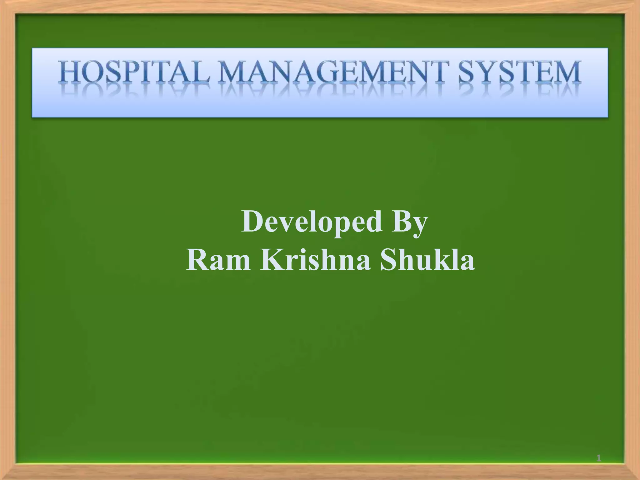 Hospital management system | PPT