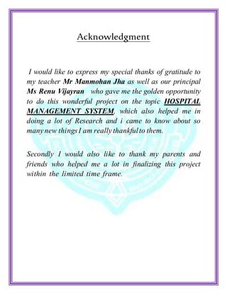 Hospital management system | DOCX