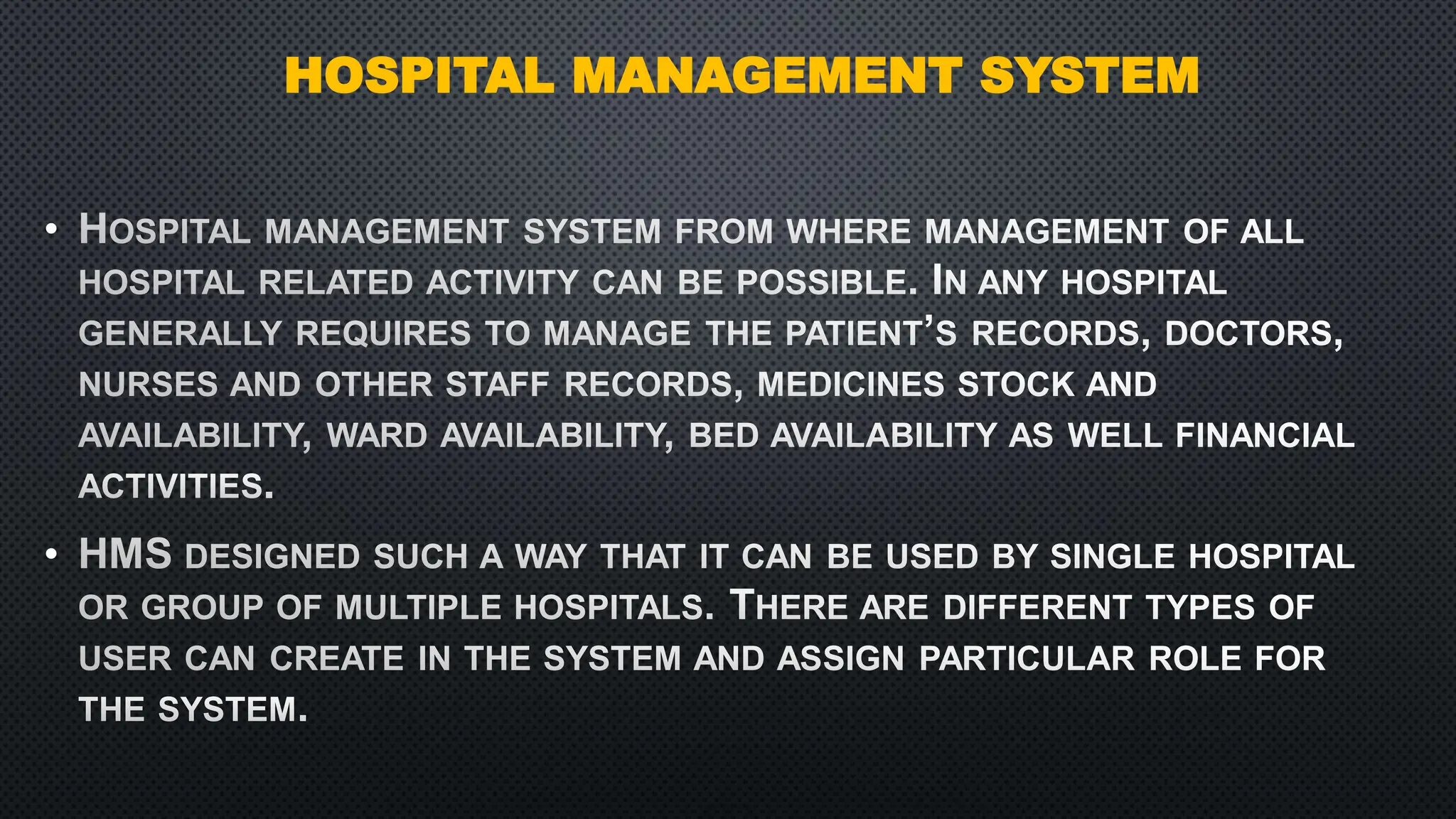 Hospital Management System - GIGA HMS. | PPT