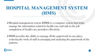 Hospital management system presentation slides | PPT