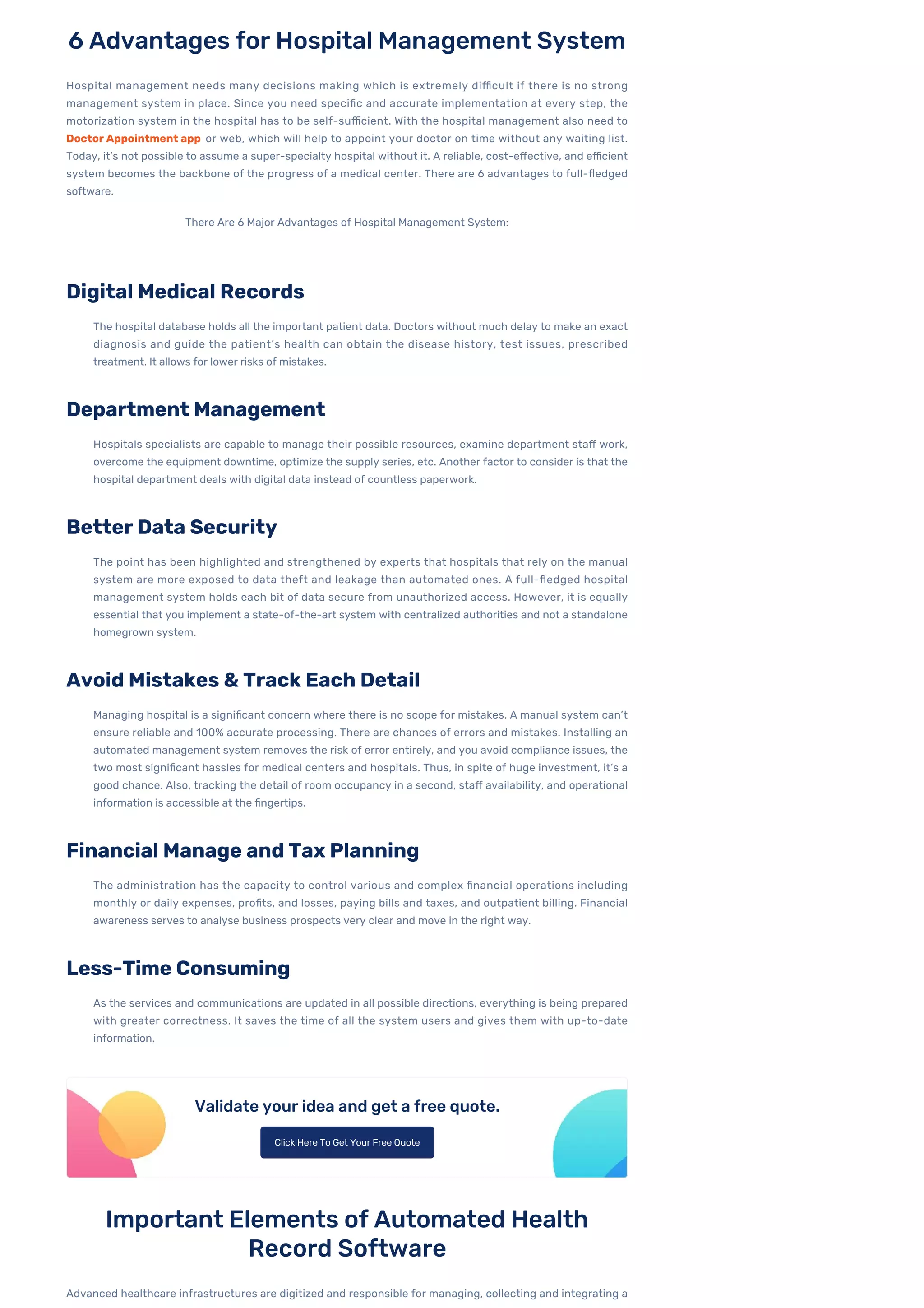 Hospital management system Benefits | PDF