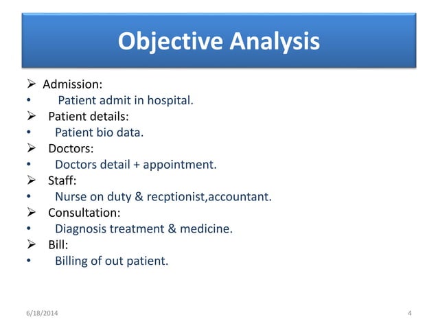 Hospital management system(database) | PPTX | Databases | Computer ...