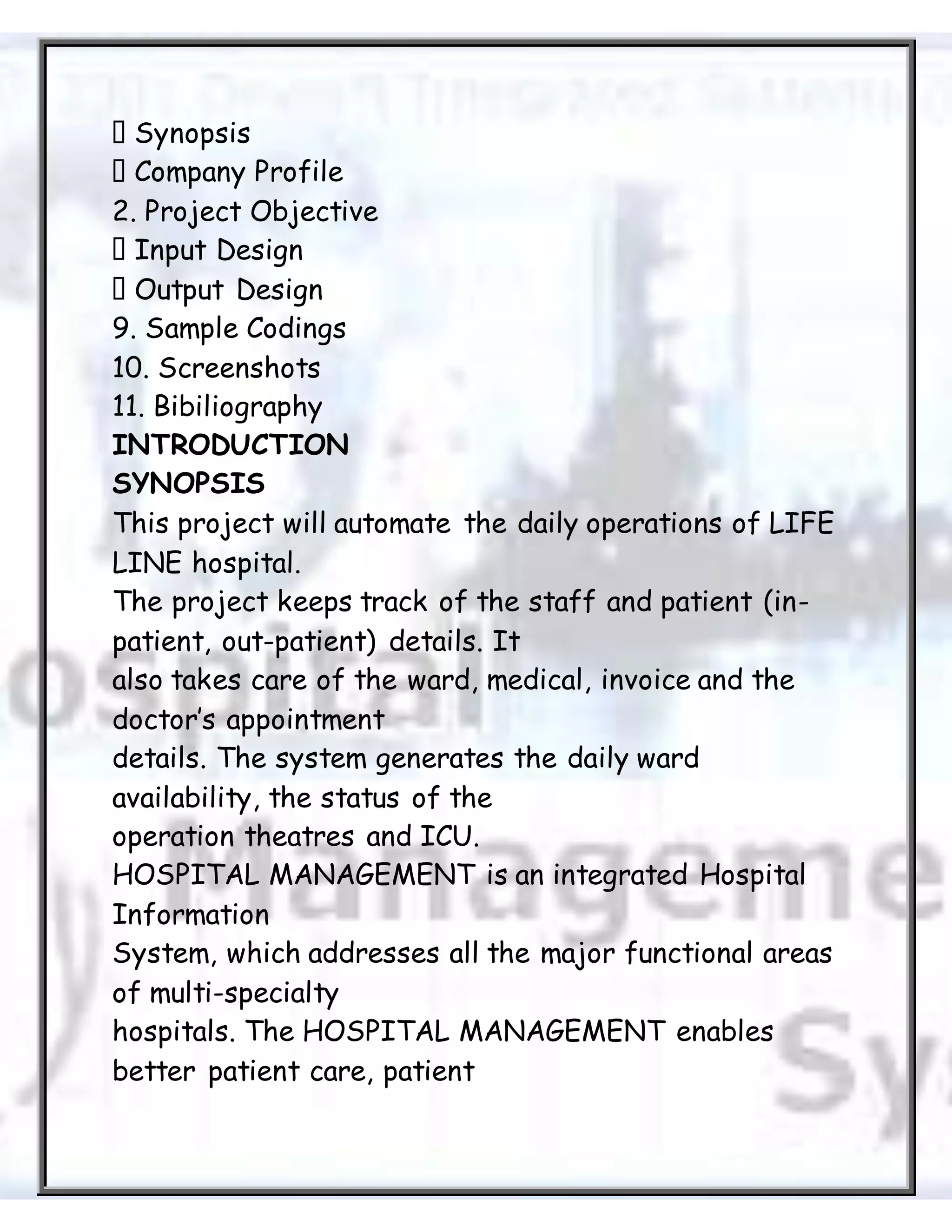 Hospital management system in java | DOCX