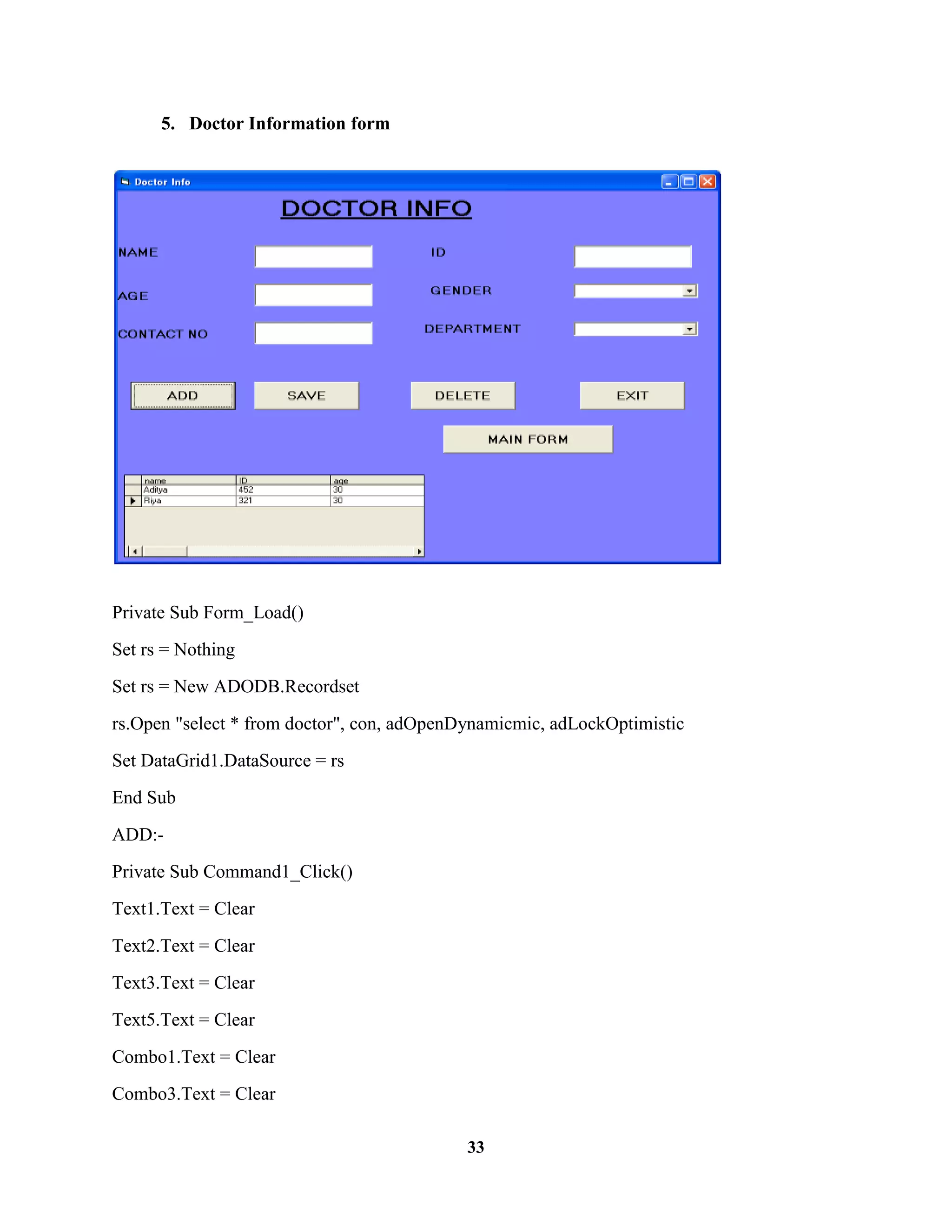 Hospital management system project | DOCX