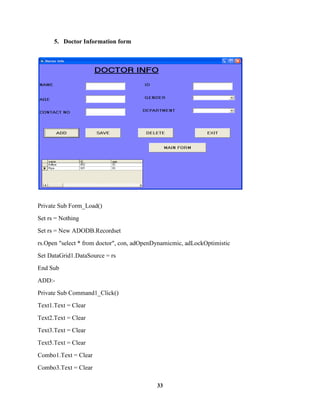 Hospital Forms And Systems