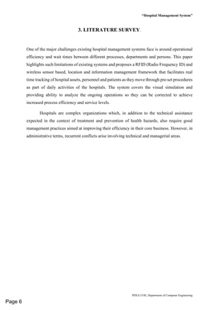 HOSPITAL MANAGEMENT SYSTEM project report | PDF