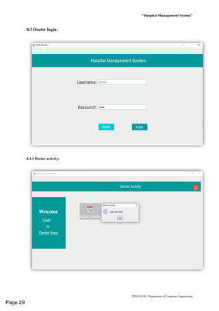 HOSPITAL MANAGEMENT SYSTEM project report | PDF
