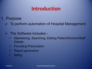 Hospital Management System | PPTX