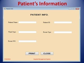 Hospital Management System | PPT