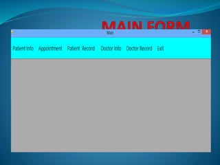Hospital mangement system in C# | PPT