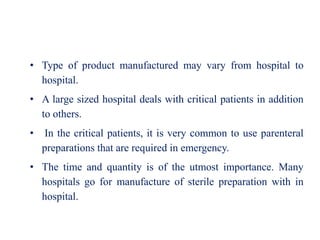 Hospital manufacturing | PPTX