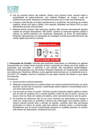 Hospital M'boi Mirim-Cartilha regulamento estágio professor e escola ...