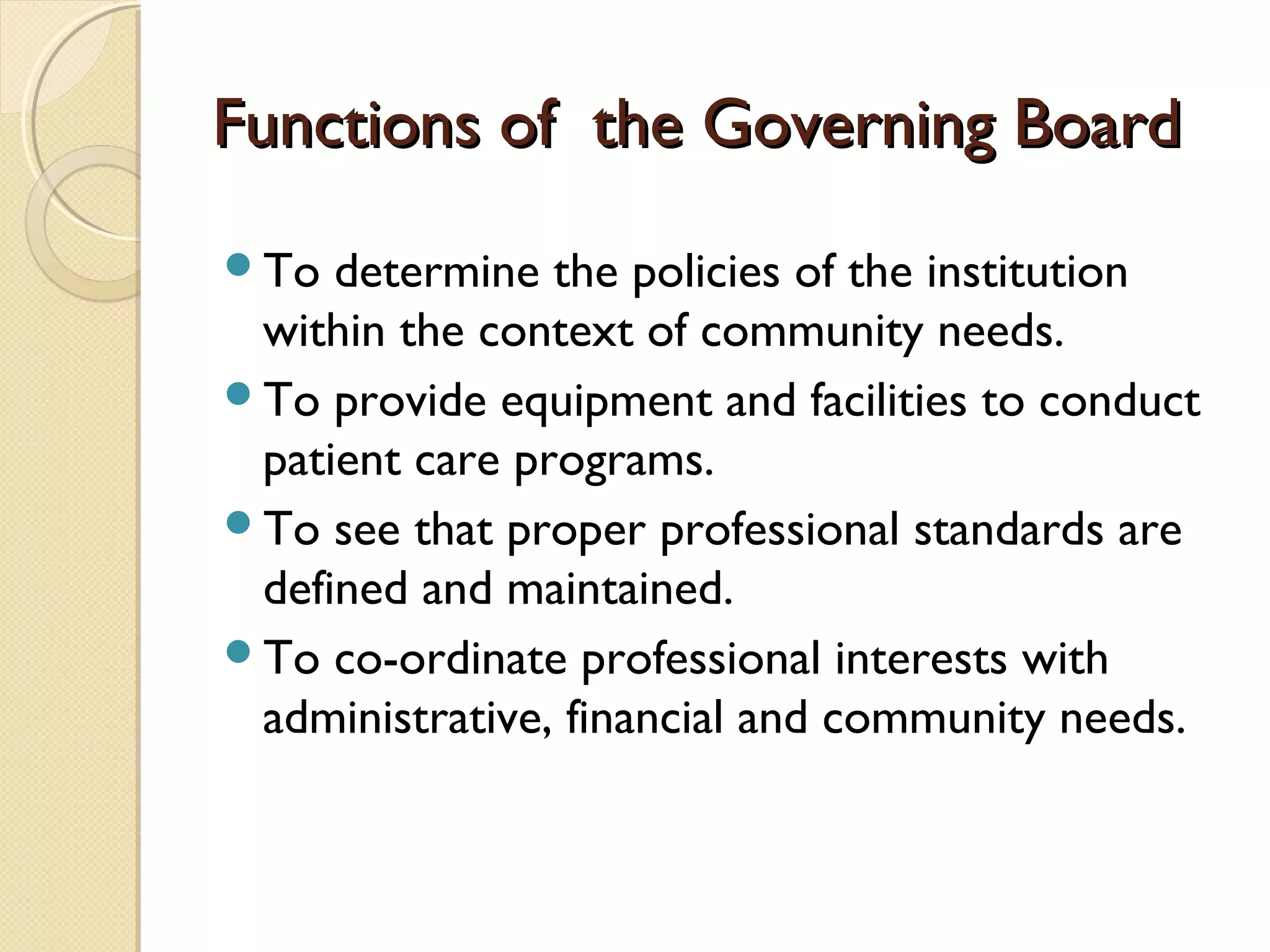 Hospital organizational structures | PPT