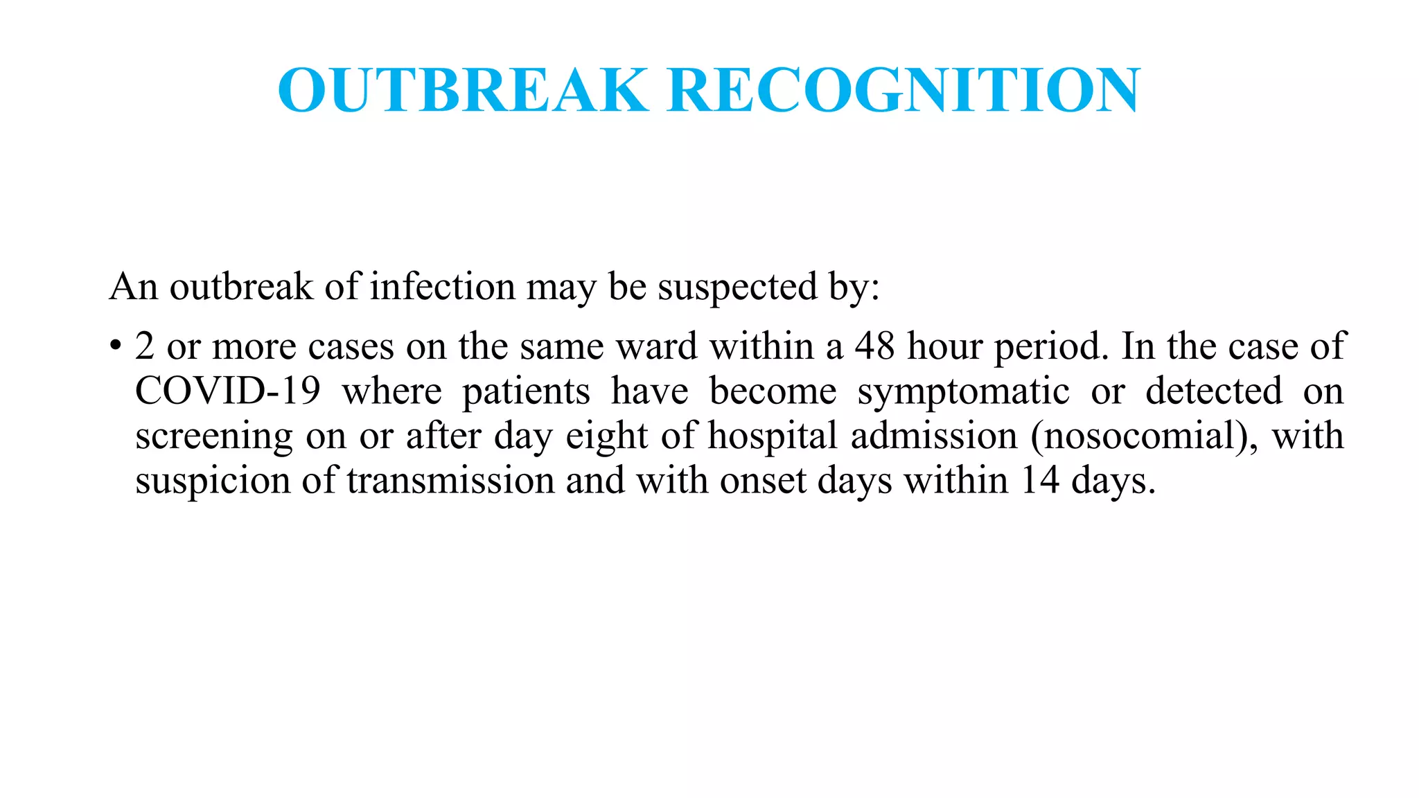 Hospital Outbreak Management Pptx