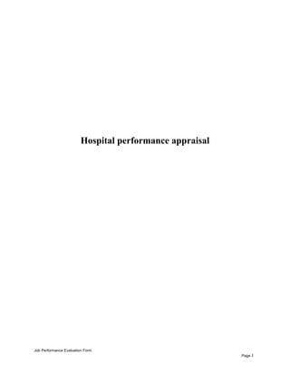 Hospital Performance Appraisal Guide | PDF