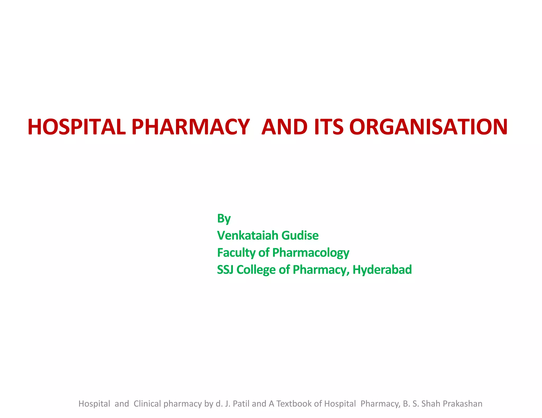 Hospital pharmacy | PPT