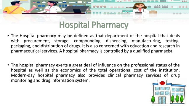 Hospital pharmacy: Hospital and Clinical Pharmacy | PPTX