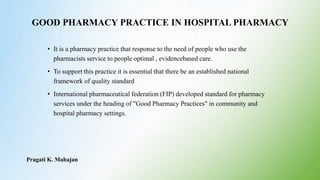 HOSPITAL PHARMACY (D. Pharm) | PPTX