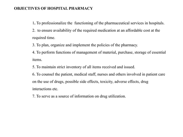 HOSPITAL_PHARMACY.pdf DETAILS CLINICAL PHARMACY | PDF