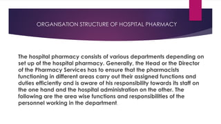 powerpoint presentation on Basics of Hospital Pharmacy | PPTX