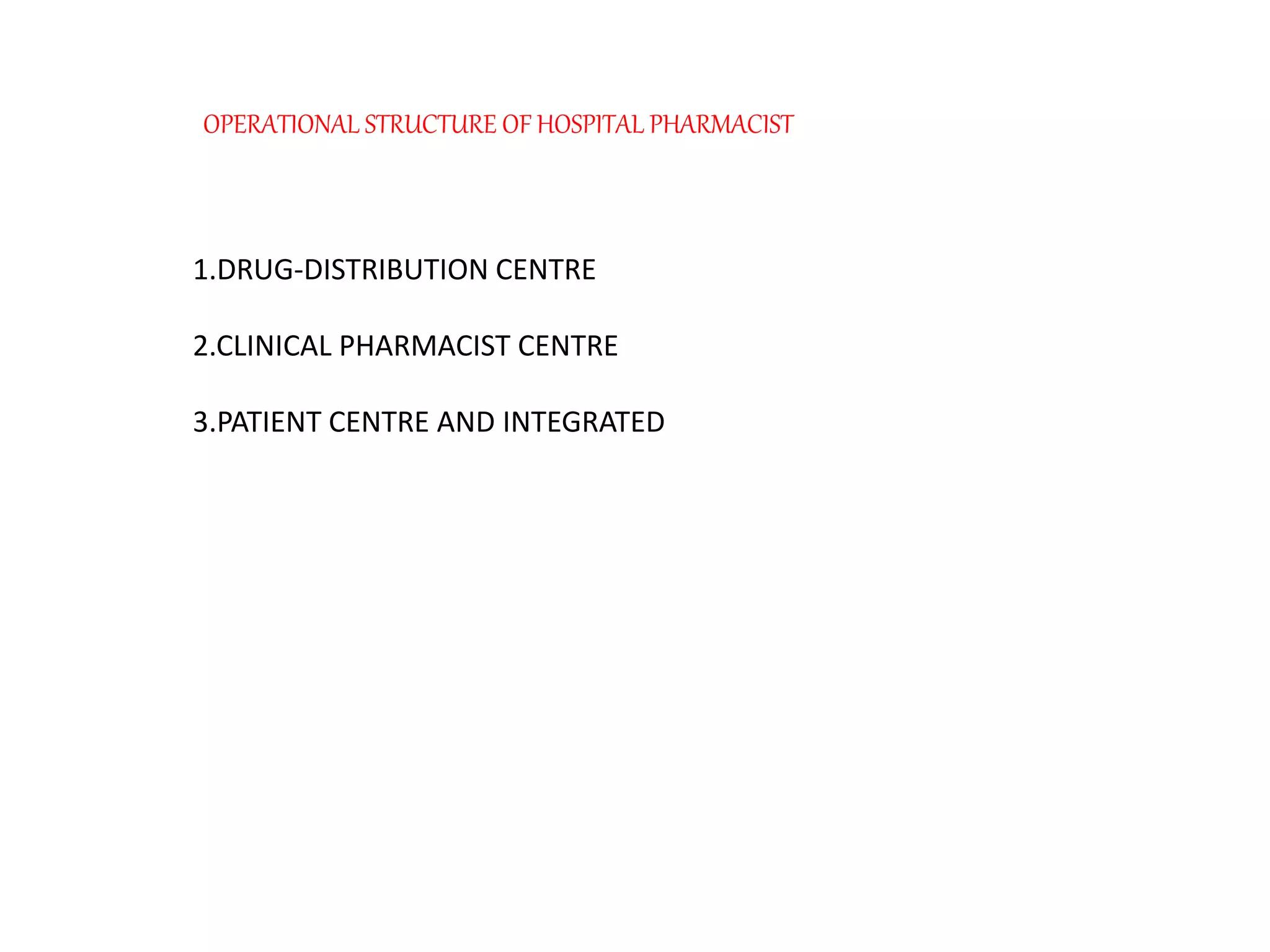 Hospital pharmacy functions,organisation and responsibilities | PPTX