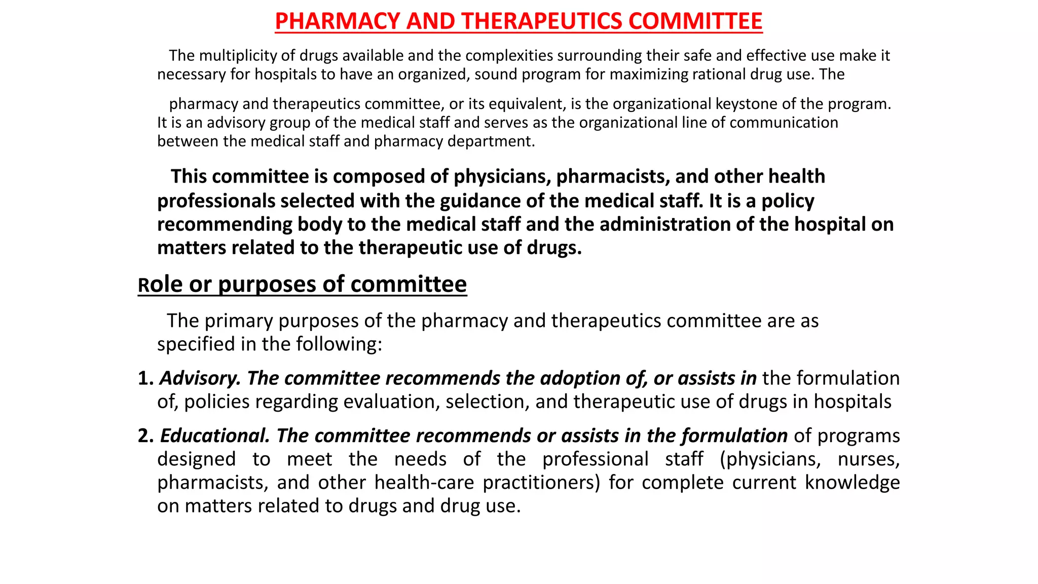 Hospital pharmacy ppt | PPTX