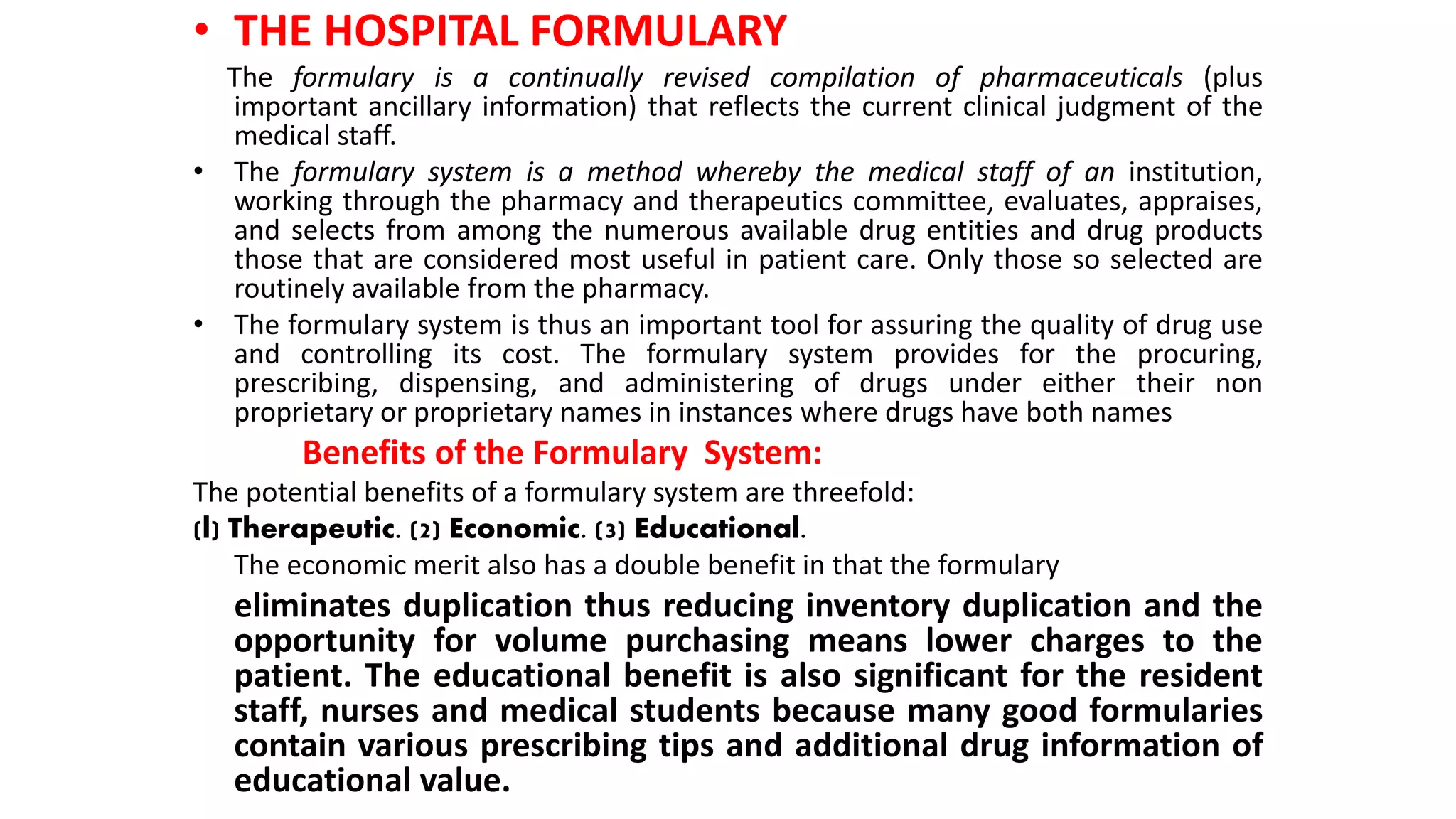 Hospital pharmacy ppt | PPTX