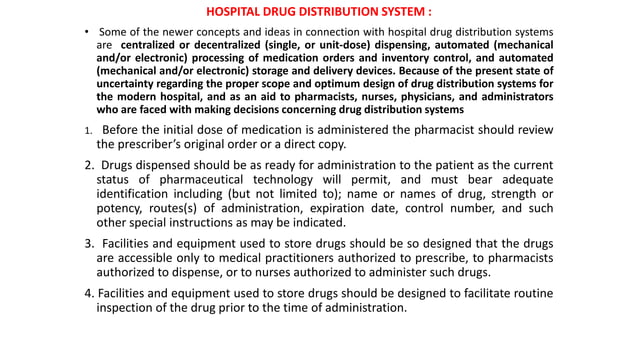 Hospital pharmacy ppt | PPTX | Pharmaceutical Industry | Industries