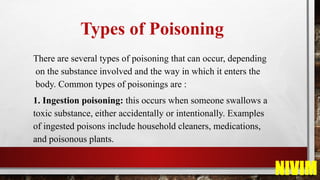 Hospital and clinical Pharmacy Chapter -10 Poisoning | PPTX