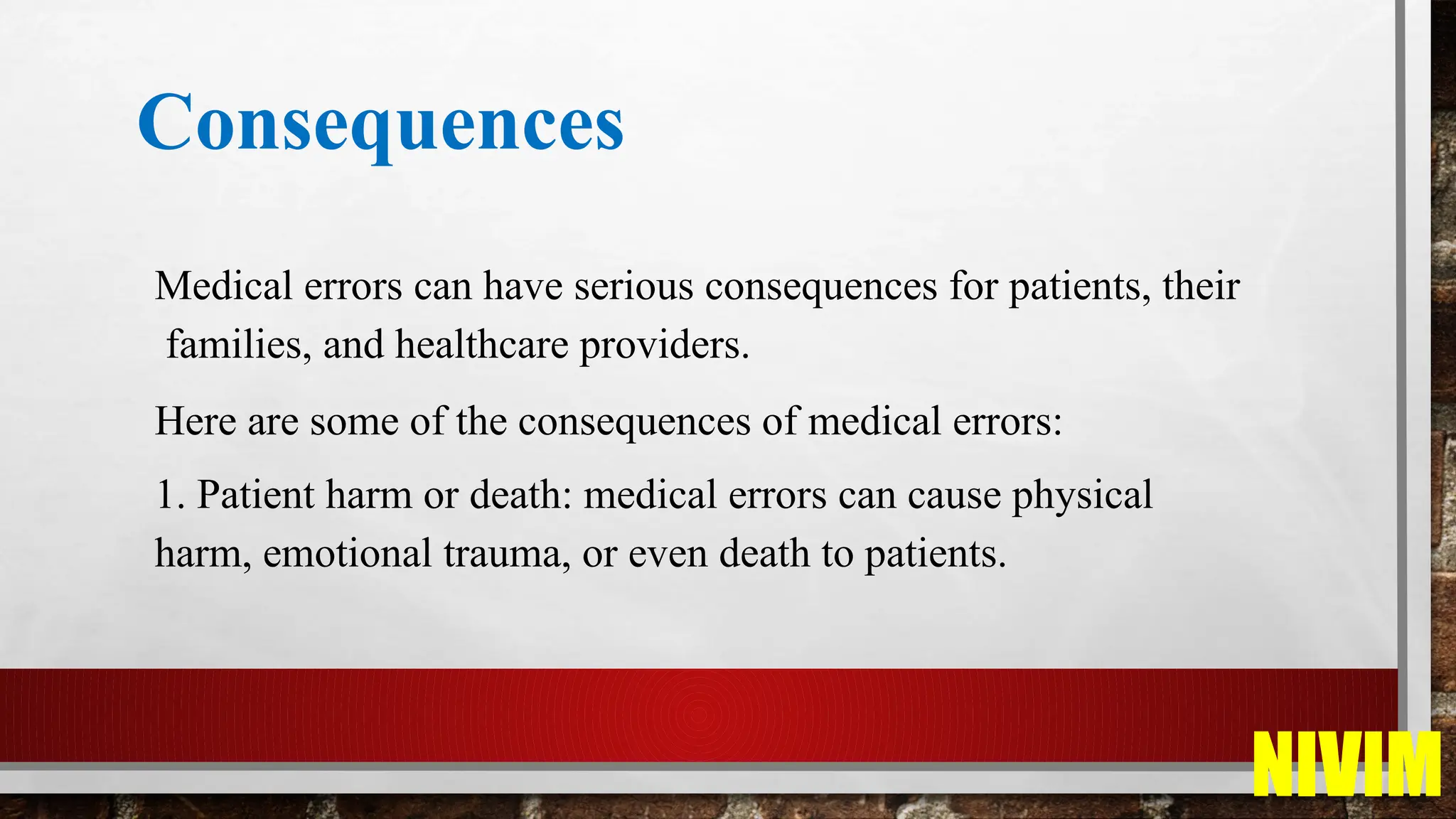 Hospital Pharmacy Chapter -12 Medication Error | PPTX