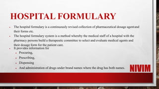 Hospital and Clinical Pharmacy Chapter -2 | PPTX