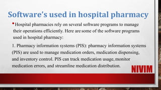 Hospital Pharmacy Chapter -7 Applications of computer in Hospital ...