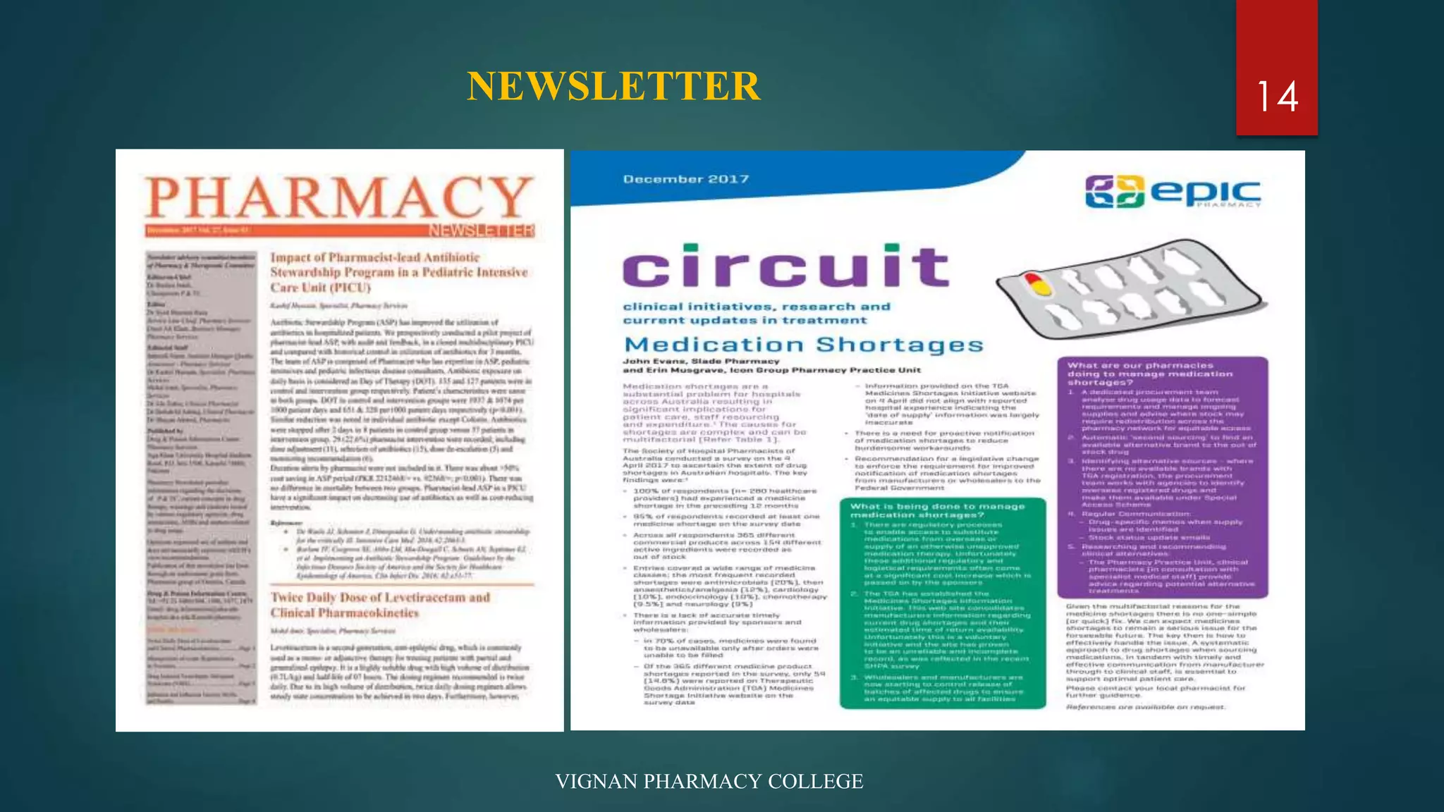 Hospital pharmacy communication – newsletter.pptx