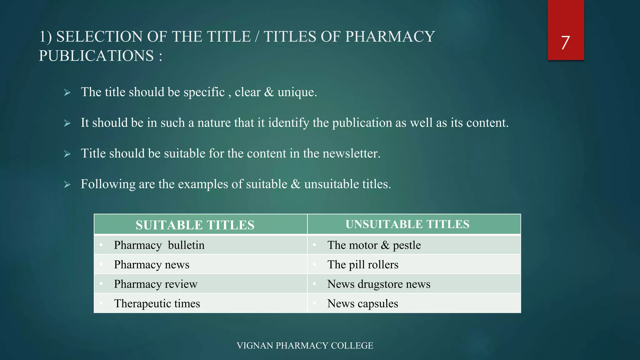 Hospital pharmacy communication – newsletter.pptx