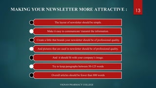 Hospital pharmacy communication – newsletter.pptx