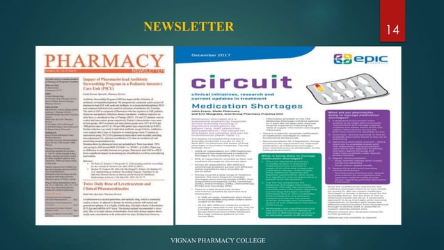 Hospital pharmacy communication – newsletter.pptx | Pharmaceutical ...