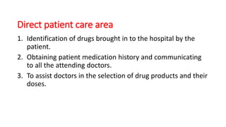 Hospital Pharmacy And Its Organization -Ravinandan A P | PPTX