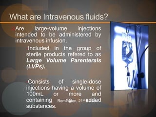 Hospital pharmacy report intravenous admixtures | PPTX