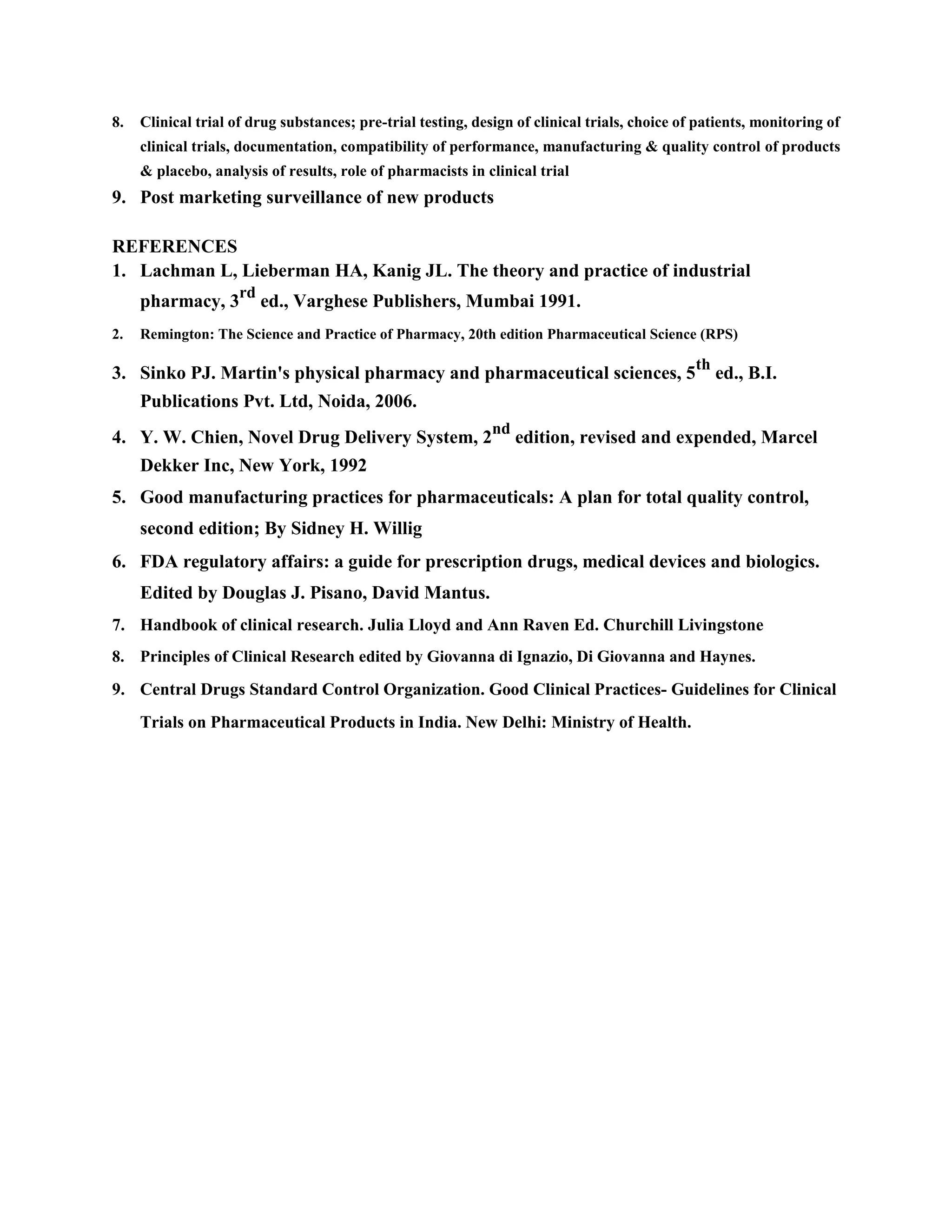Hospital pharmacy syllabus | PDF
